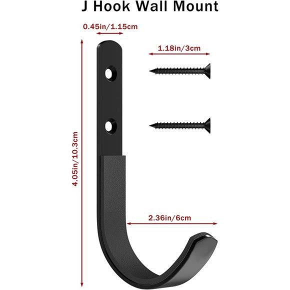 Other | Rtmgob Gun Rack Wall Mount Metal J Hook Gun Hanger Rifle Holder ...